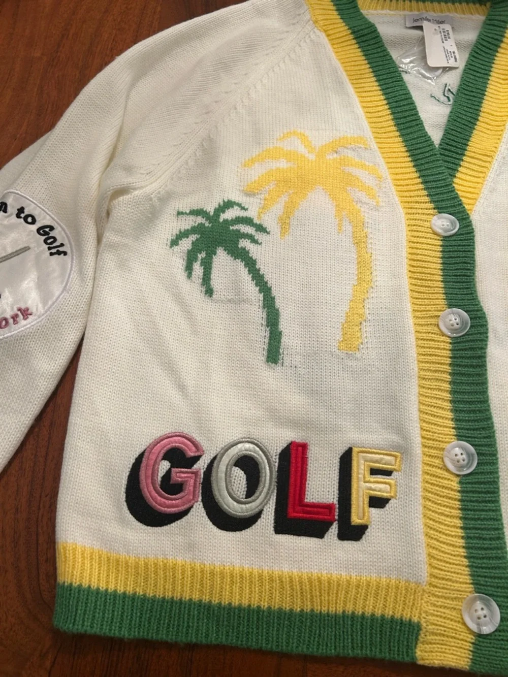 Jennifer Miller | Sweaters | Jennifer Miller Golf Embroidered Cardigan ...